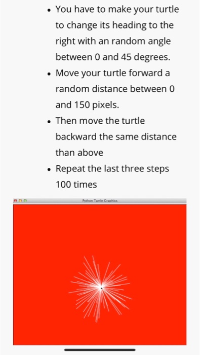 Solved Create the following turtle pattern. Using the turtle | Chegg.com