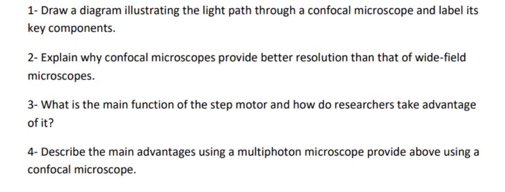 Solved 1- Draw a diagram illustrating the light path through | Chegg.com