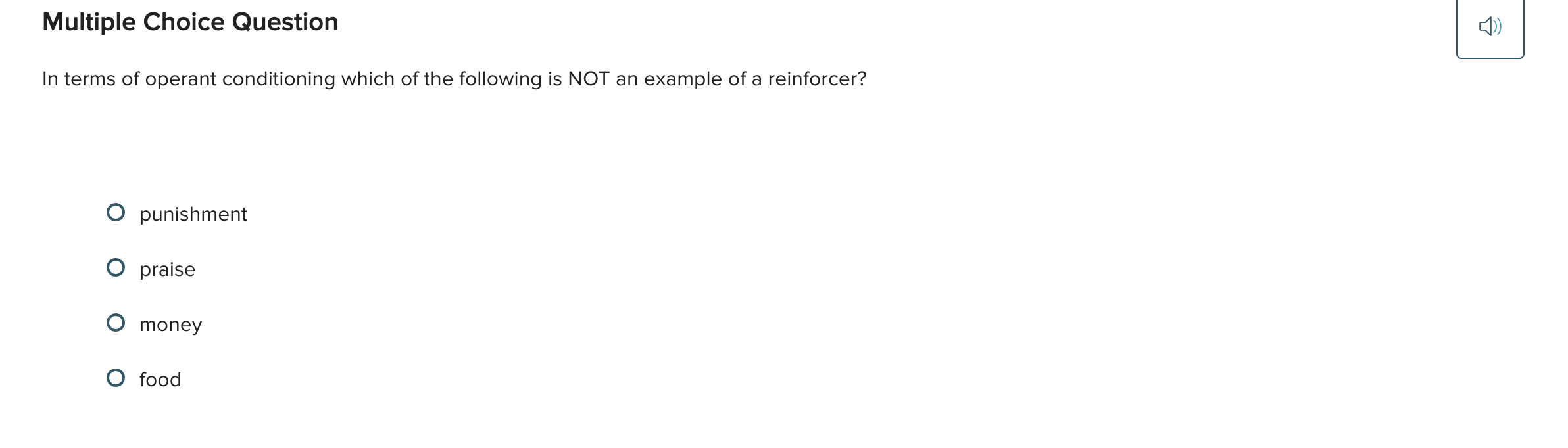 Solved Multiple Choice QuestionIn terms of operant | Chegg.com
