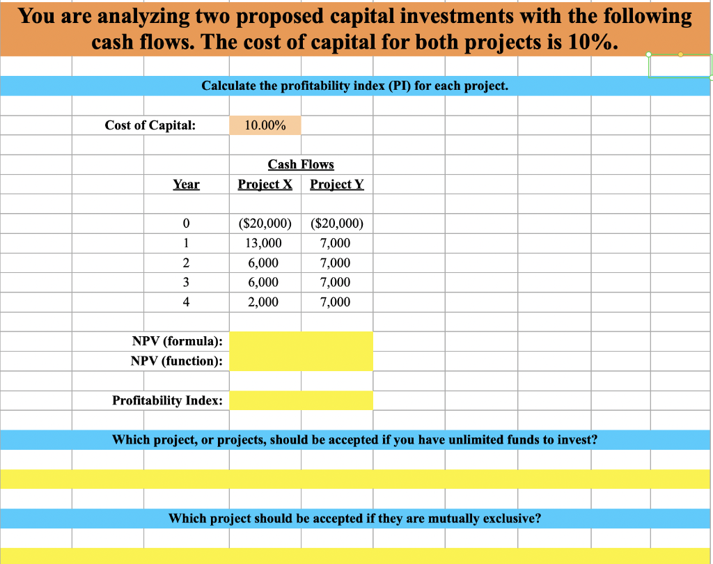Solved You are analyzing two proposed capital investments | Chegg.com