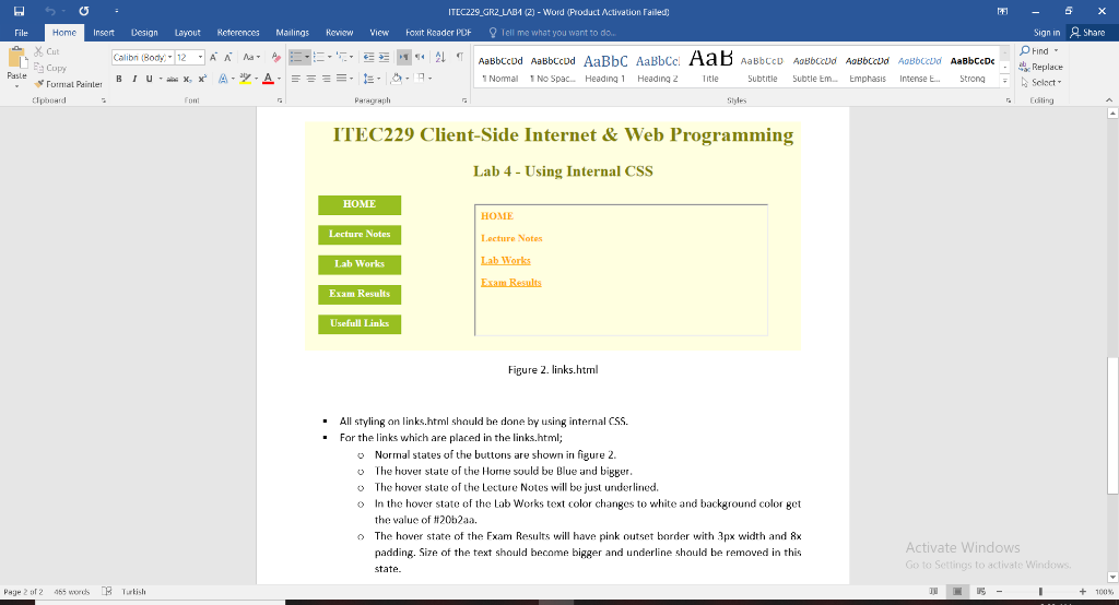Solved ITEC229_GR2_LAB4 (2) - Word (Product Activation | Chegg.com