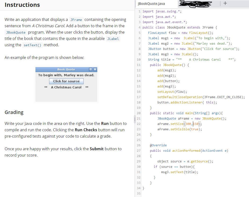 Solved Instructions Write An Application That Displays A 