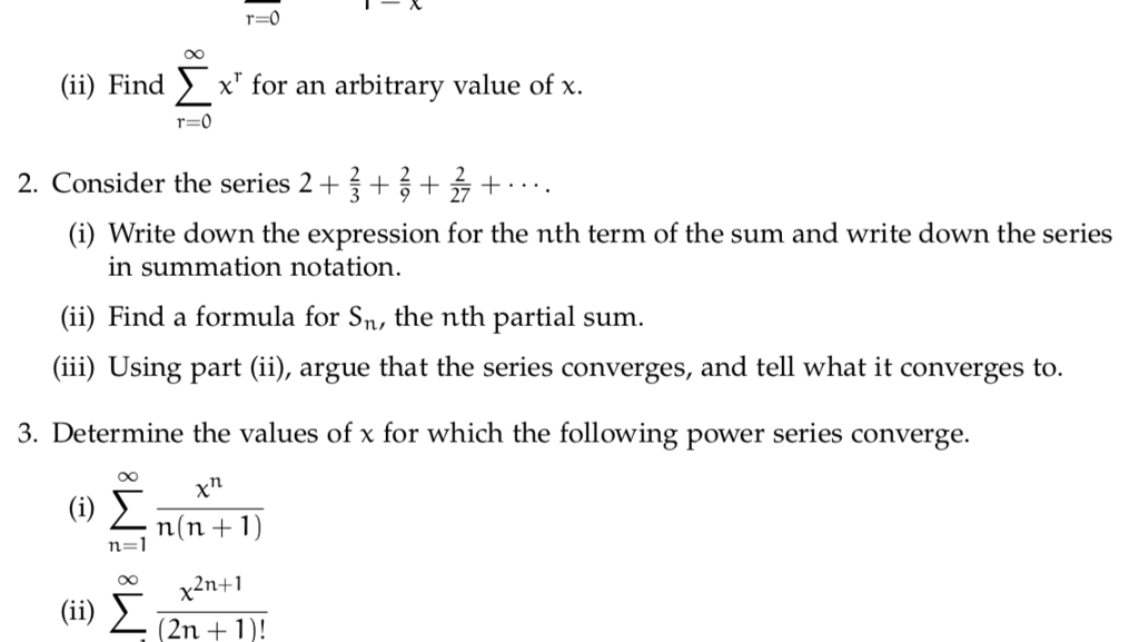 Solved CO (ii) Find > x for an arbitrary value of x. 2. | Chegg.com