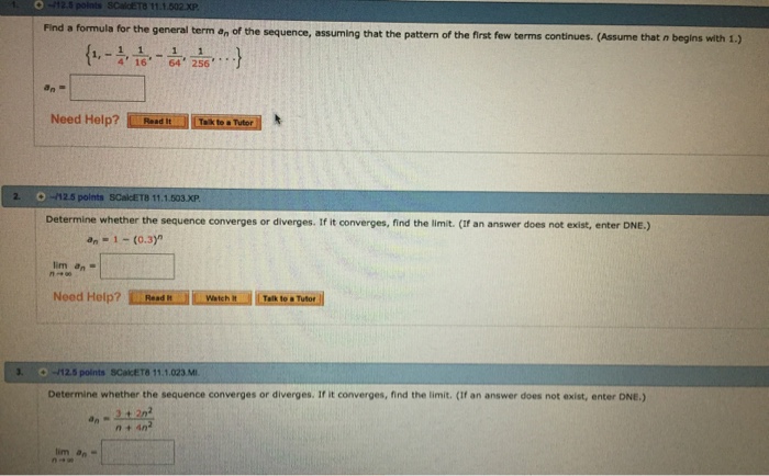 Solved Find a formula for the general term a_n of the | Chegg.com