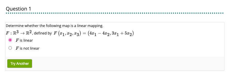 Solved Determine whether the following map is a linear | Chegg.com