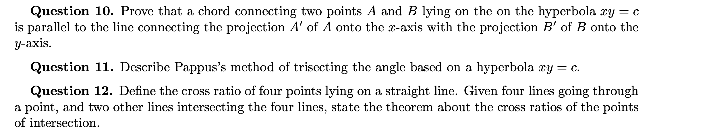 Solved Question 10. Prove that a chord connecting two points | Chegg.com