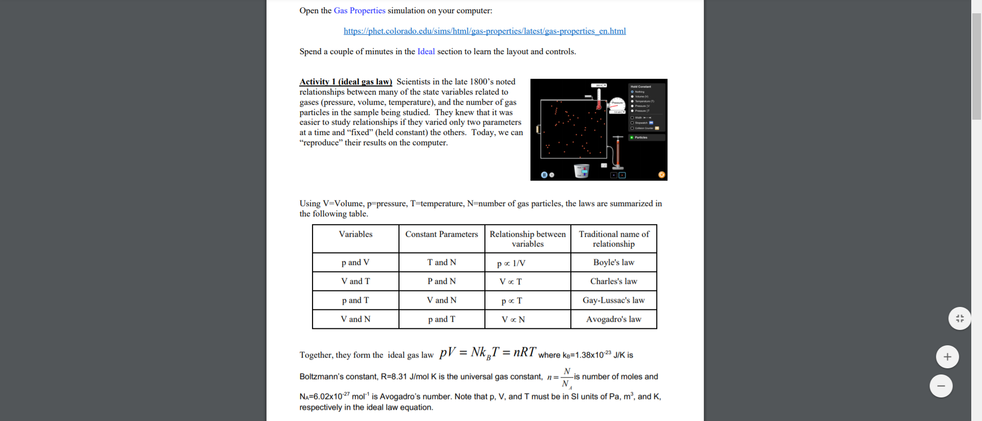 Solved Open the Gas Properties simulation on your computer: | Chegg.com
