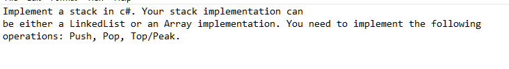 Solved Implement A Stack In C Your Stack Implementation 0964