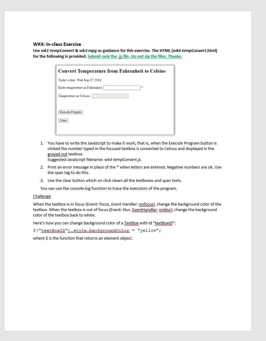 Solved Javascript Provided | Chegg.com
