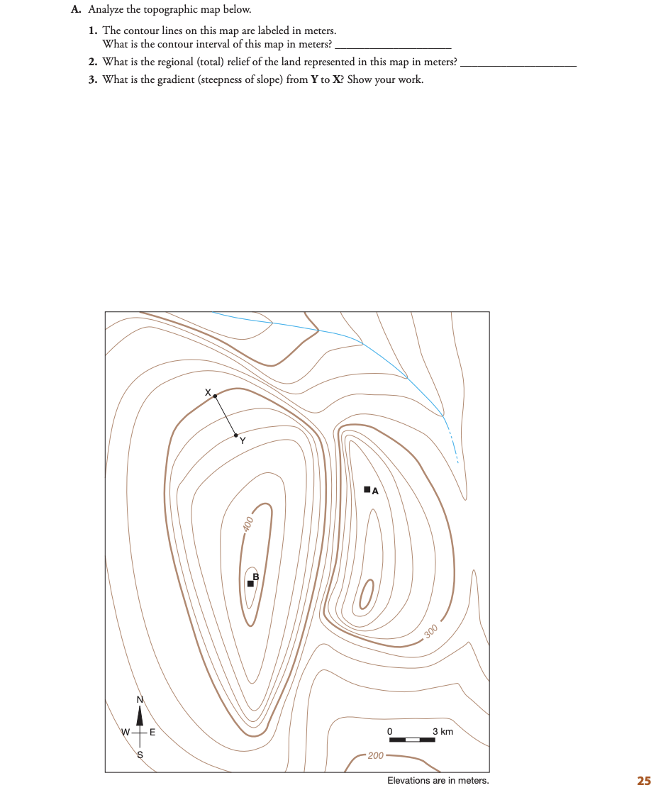 FIGURE 9.14 Contour lines for depressions. Contour | Chegg.com
