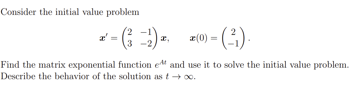 Solved Hello! I understand how to solve for the eigenvalues, | Chegg.com