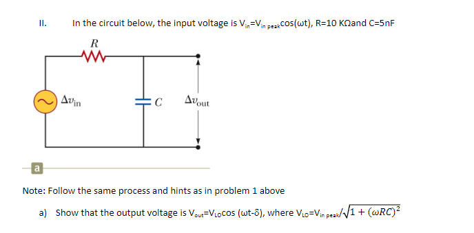 Solved In the circuit below, the input voltage is Vin Vin | Chegg.com