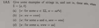 Solved 8.5. Give some examples of strings in, and not in, | Chegg.com