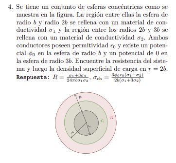 4. Se tiene un conjunto de esferas concéntricas como | Chegg.com