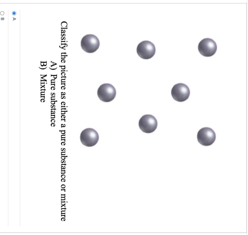 Solved Classify the picture as either a pure substance or | Chegg.com