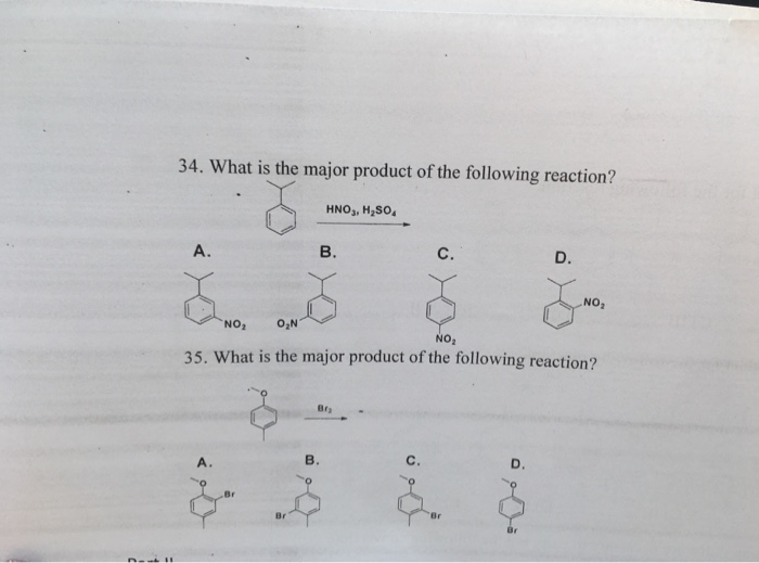 Solved What is the major product of the following reaction? | Chegg.com