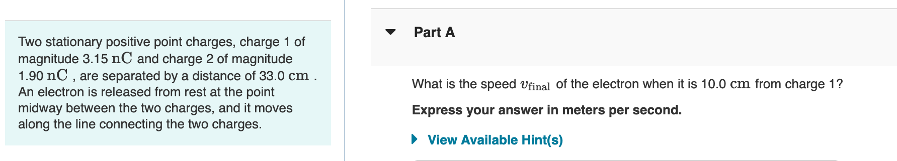 Solved Two stationary positive point charges, charge 1 of | Chegg.com