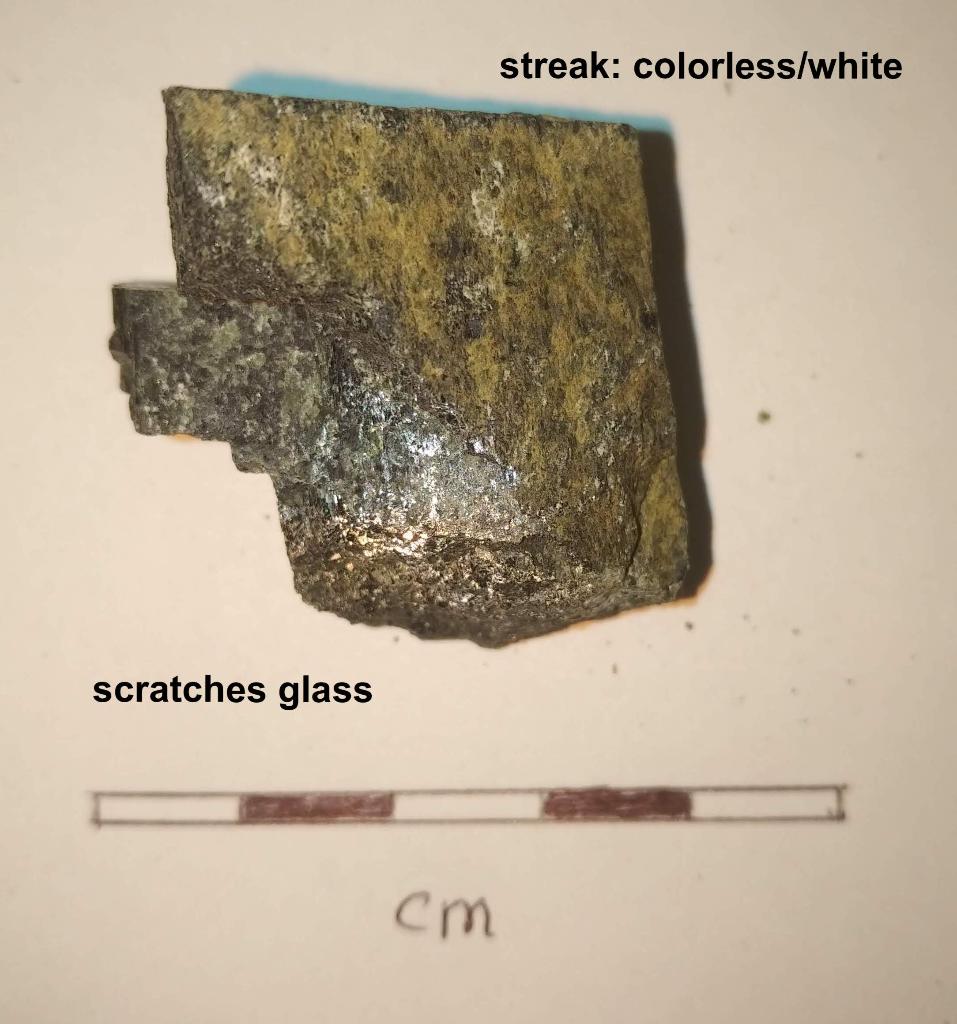 Solved streak: colorless/white scratches glass cm | Chegg.com