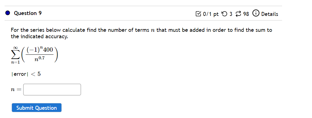 Solved For the series below calculate find the number of | Chegg.com