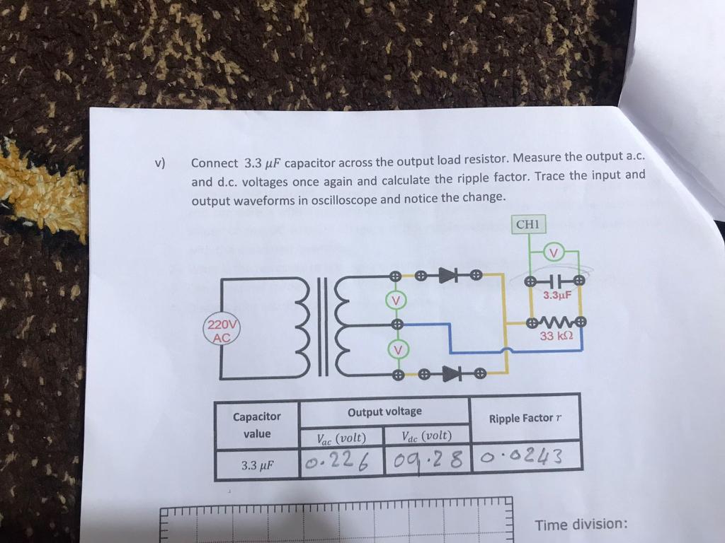 Solved EXPERIMENT : FULL WAVE CENTER TAPPED RECTIFIER i need | Chegg.com