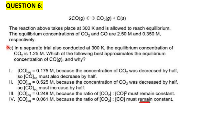Solved 2CO(g)↔CO2(g)+C(s) The reaction above takes place at | Chegg.com