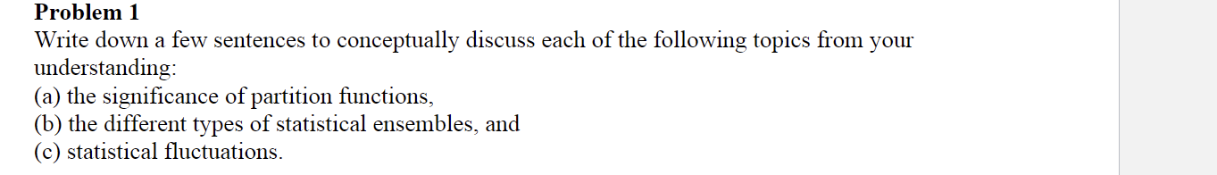 Solved Write down a few sentences to conceptually discuss | Chegg.com