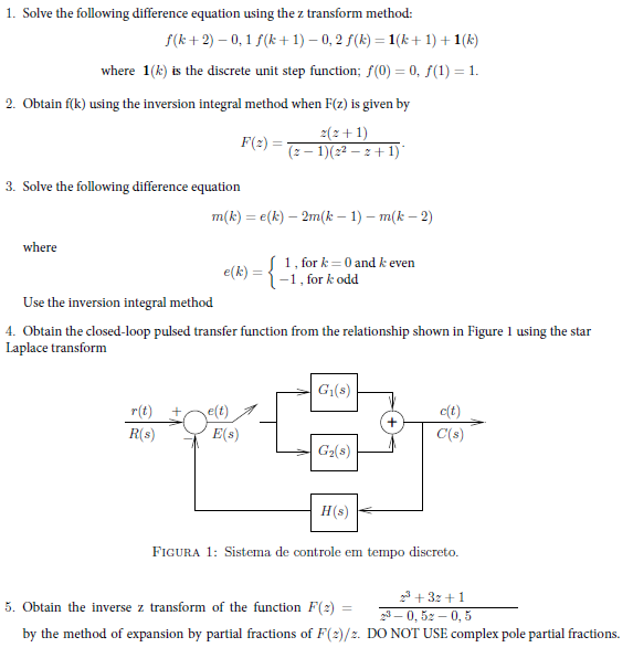 Solved 1. Solve the following difference equation using the | Chegg.com