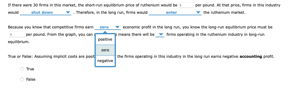Solved If there were 30 firms in this market, the short-run | Chegg.com