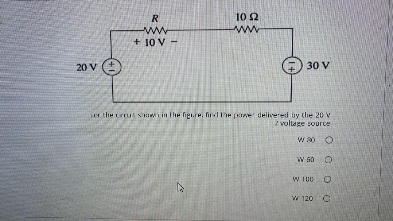 Solved 10 22 R WW + 10 V 20 V 30 V For the circuit shown in | Chegg.com
