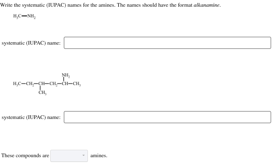 Solved Write the systematic (IUPAC) names for the amines. | Chegg.com