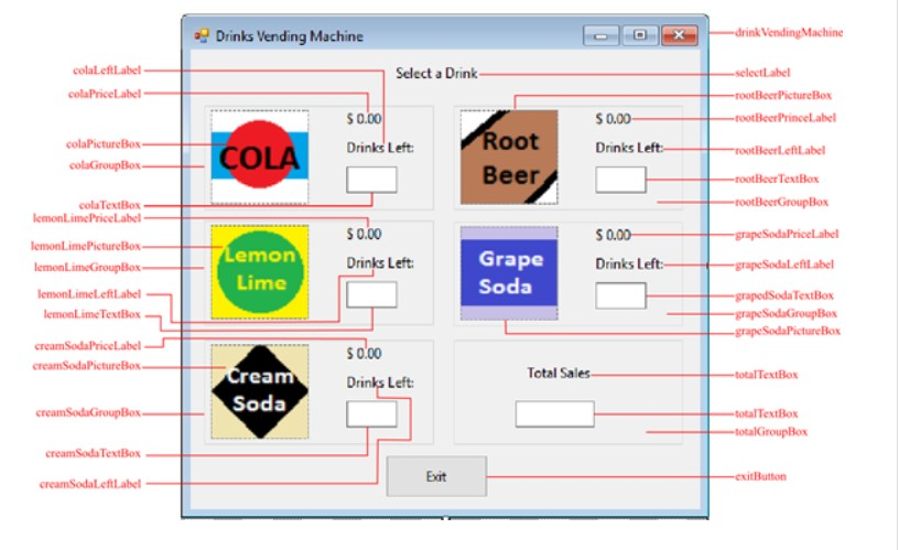 Write a C# pseudocode for a vending machine Your user | Chegg.com