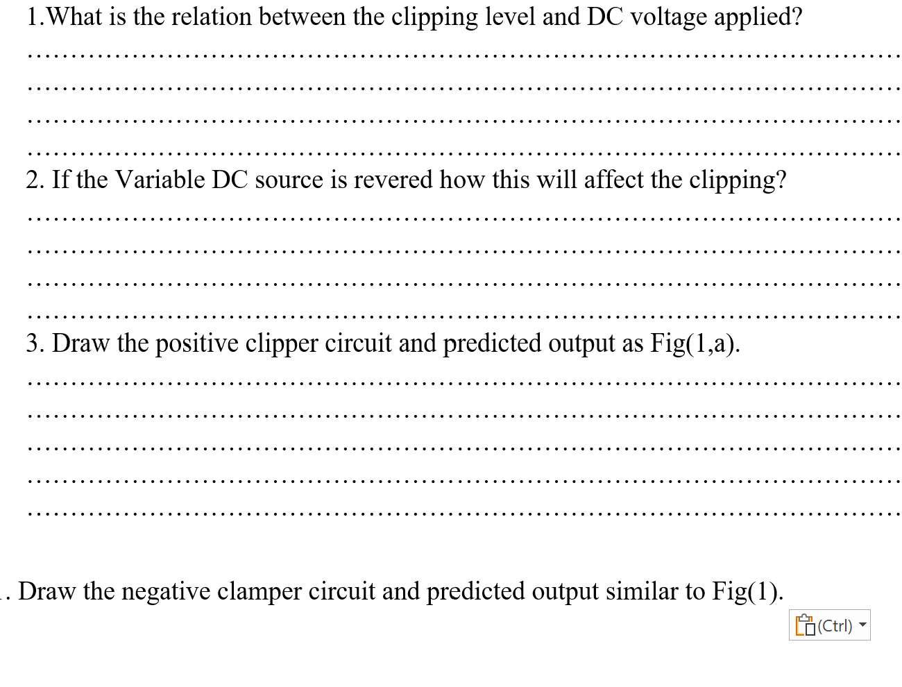 Solved 1. What is the relation between the clipping level | Chegg.com