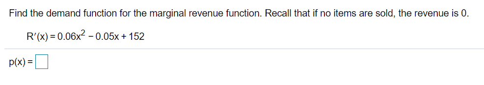 Solved Find the demand function for the marginal revenue | Chegg.com