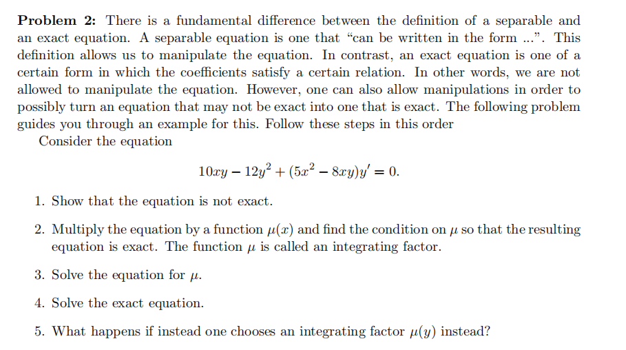 Solved Problem 2: There is a fundamental difference between | Chegg.com