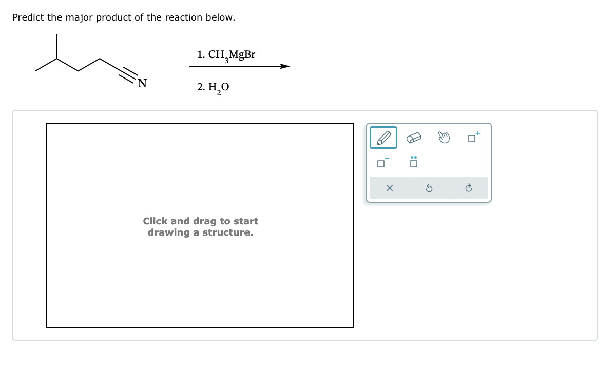 Solved Predict the major product of the reaction below.Click | Chegg.com
