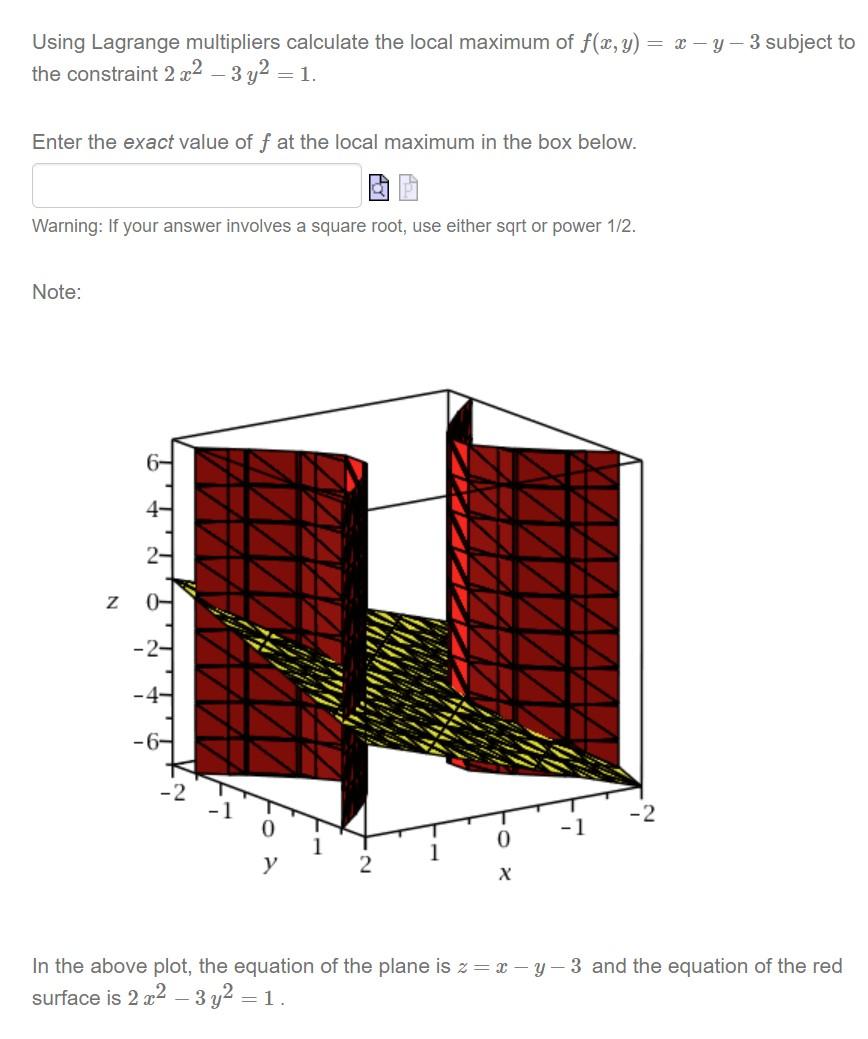 Solved Using Lagrange multipliers calculate the local | Chegg.com