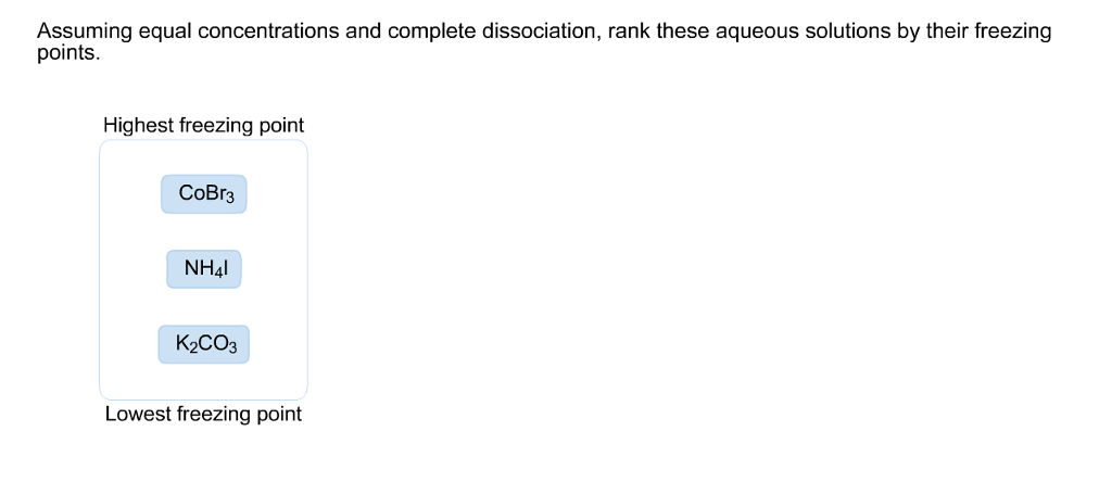 Solved Assuming equal concentrations and complete | Chegg.com