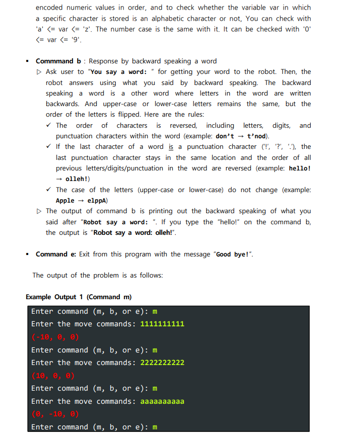 Solved Let's make a robot that can move and talk. By your | Chegg.com