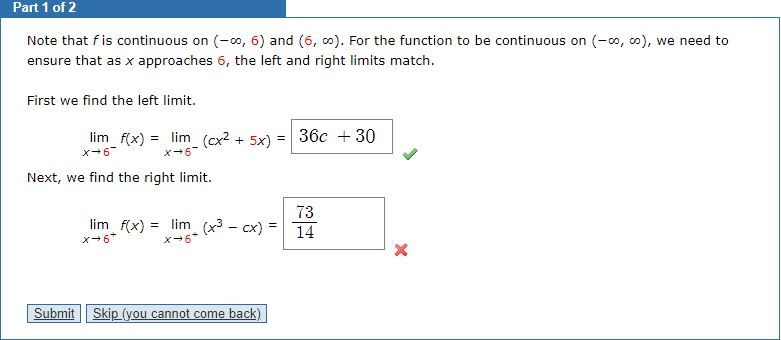Solved Part 1 of 2 Note that fis continuous on (-0, 6) and | Chegg.com