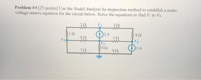 Solved Use the Nodal Analysis by-Inspection method to | Chegg.com