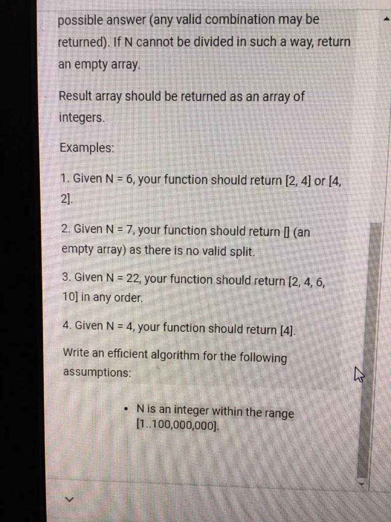 Solved JE Given an integer N, you are asked to divide N into | Chegg.com