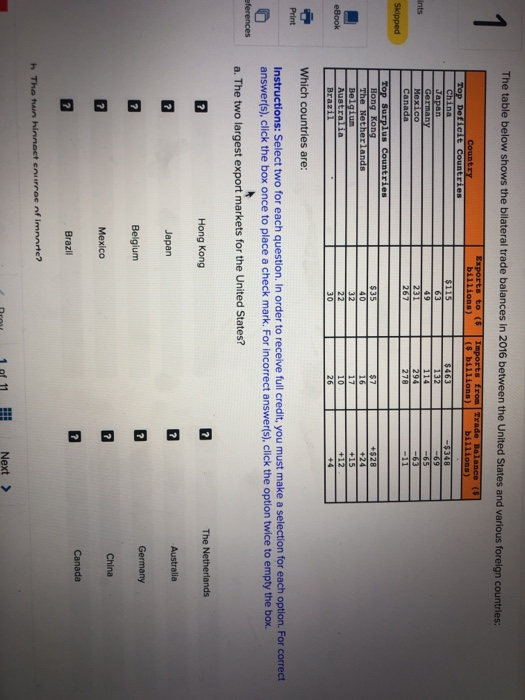 Solved bi11 Instructions: Select two for each question. In | Chegg.com