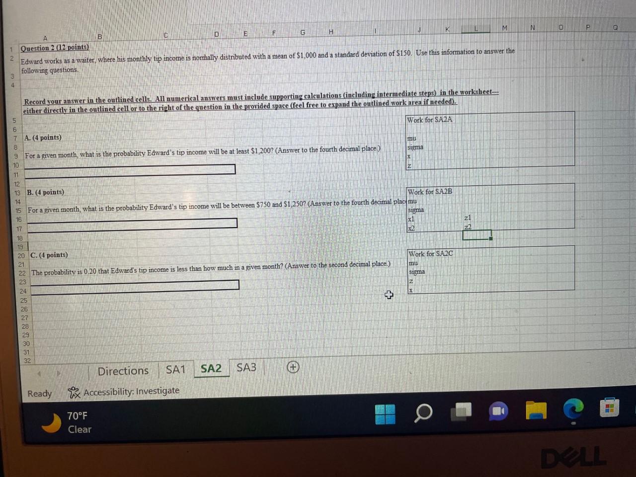 Solved Question 2 (12 points) Edward works as a waiter, | Chegg.com