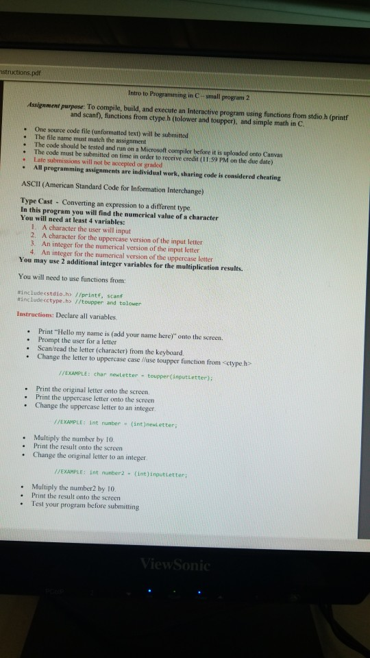 Solved istructions.pdf anning in small program Assignment | Chegg.com