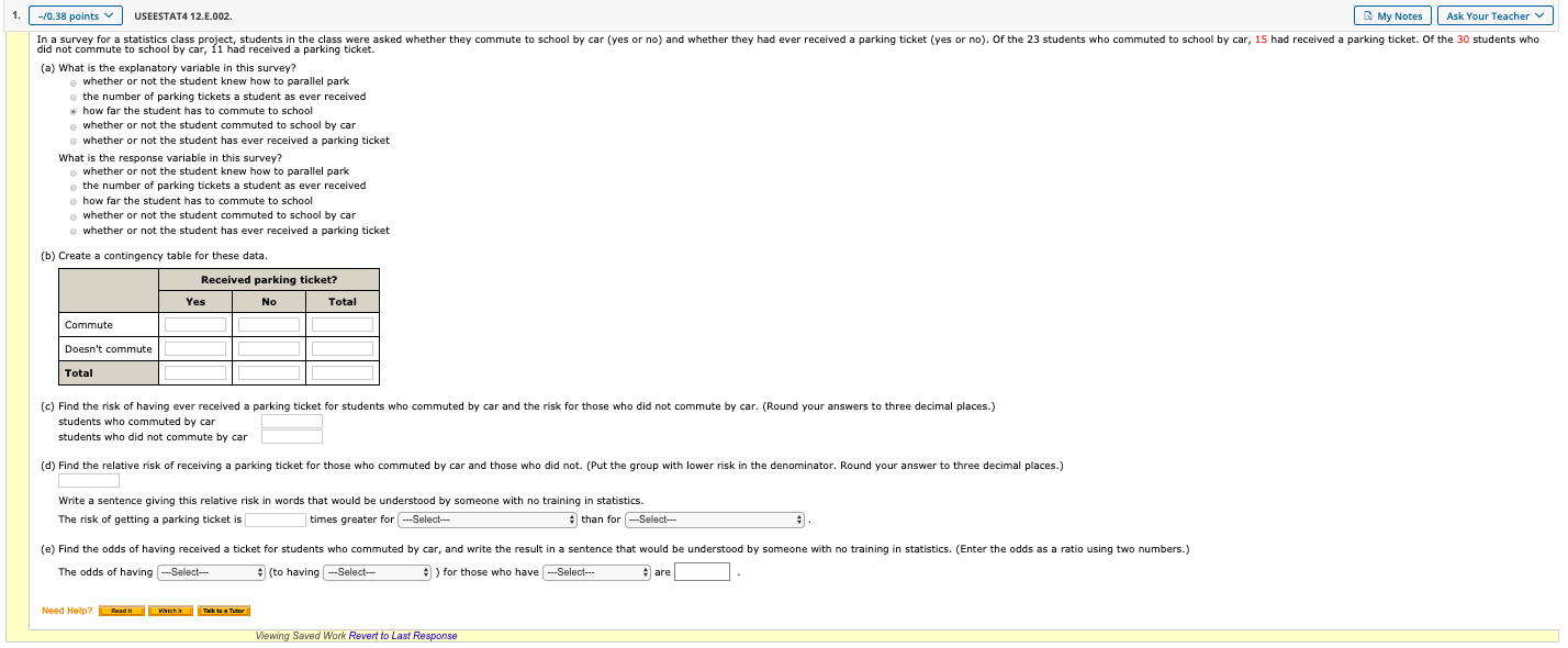 1. -/0.38 points USEESTAT4 12..002. My Notes Ask Your | Chegg.com