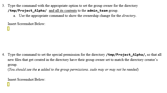 Solved Type the command with the appropriate options to | Chegg.com