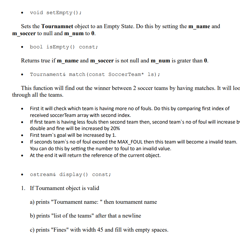 Solved d) prints "Fouls" with width 10 and fill with empty | Chegg.com