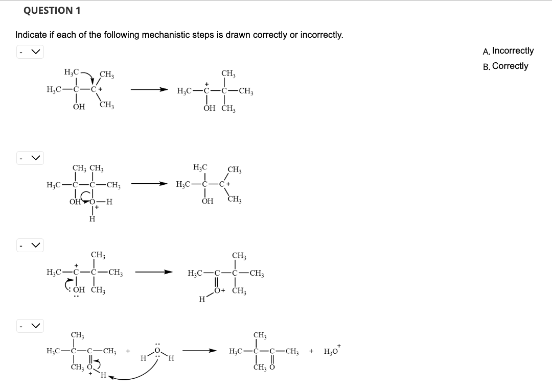 Solved QUESTION 1Indicate if each of the following | Chegg.com