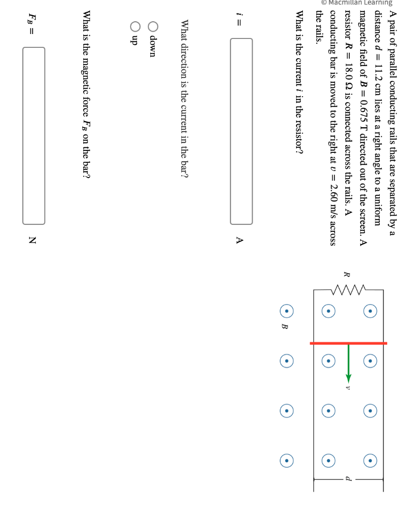 Solved A pair of parallel conducting rails that are | Chegg.com