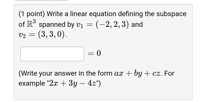 Solved 1 point) Let T:R" + R2 be the linear cransformation | Chegg.com